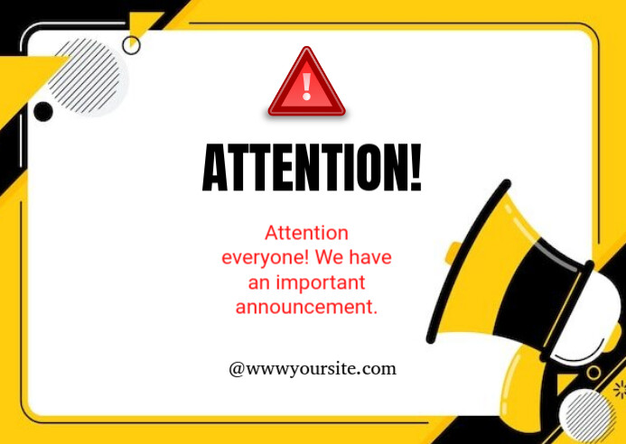 Attention Postcard Template | PosterMyWall