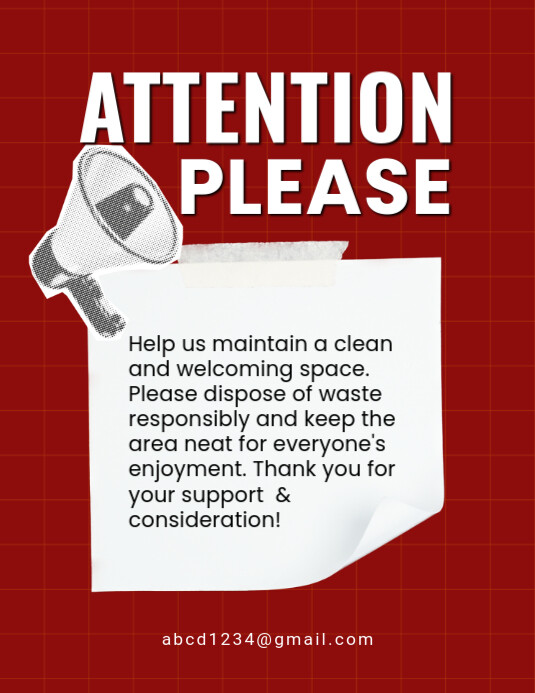 Copy of Attention poster | PosterMyWall