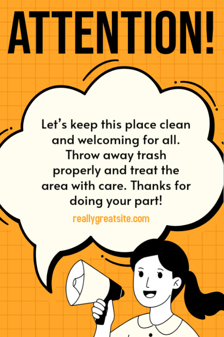 Attention Poster Template | PosterMyWall
