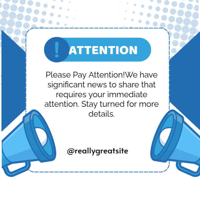 Copy of Attention special announcement for everyone | PosterMyWall