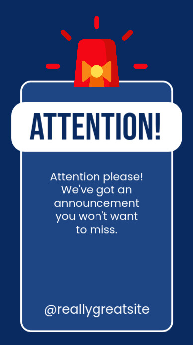 Modèle Attention Warning Instagram Story | PosterMyWall