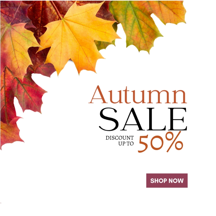 Atumn/Fall Sale instagram template | PosterMyWall