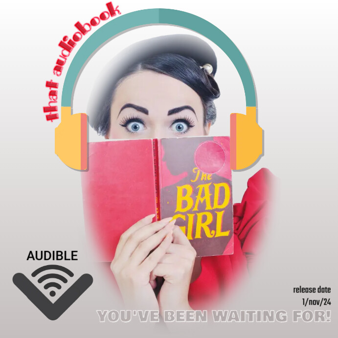 audible, online books, audiobook, book launch Template | PosterMyWall