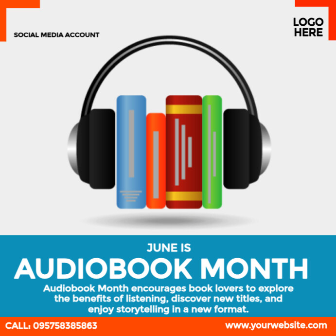 Copy of Audiobook Month | PosterMyWall