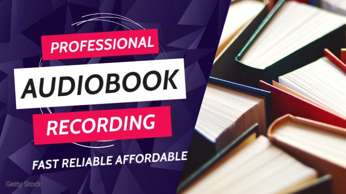 Copy of audiobook recording services advertisement | PosterMyWall