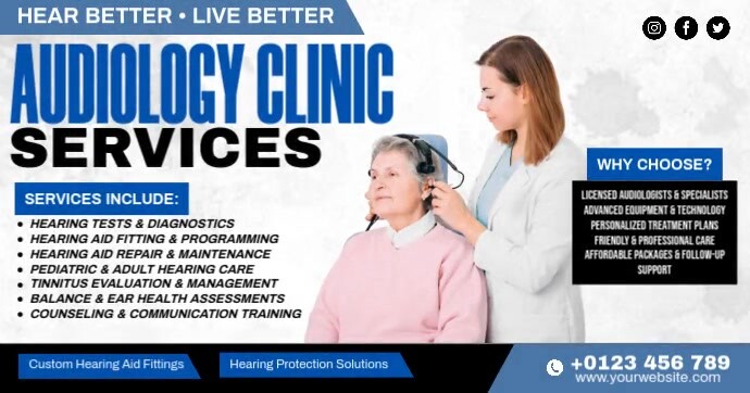 Copy of Audiology Clinic Services | PosterMyWall
