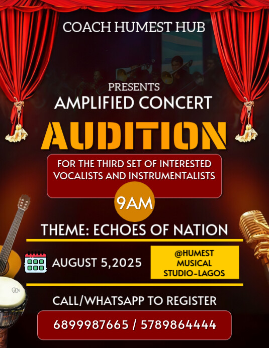 Audition Flyer Template | PosterMyWall