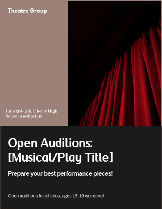 Audition template | PosterMyWall