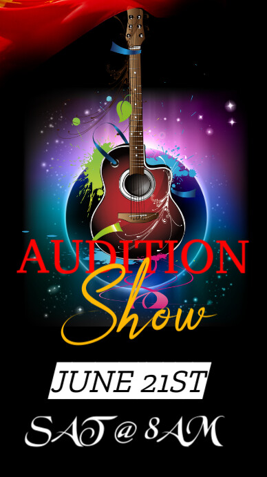 Plantilla de Audition template | PosterMyWall