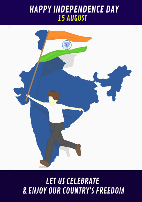 August 15th Indian Independence Day Post Template | PosterMyWall