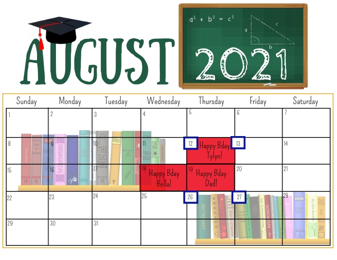 August 2021 Template | PosterMyWall