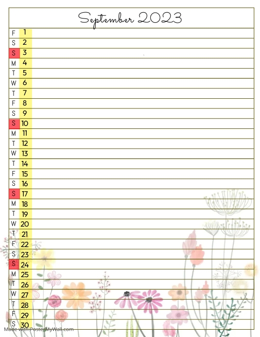 August 2023 daily notes journal Template | PosterMyWall