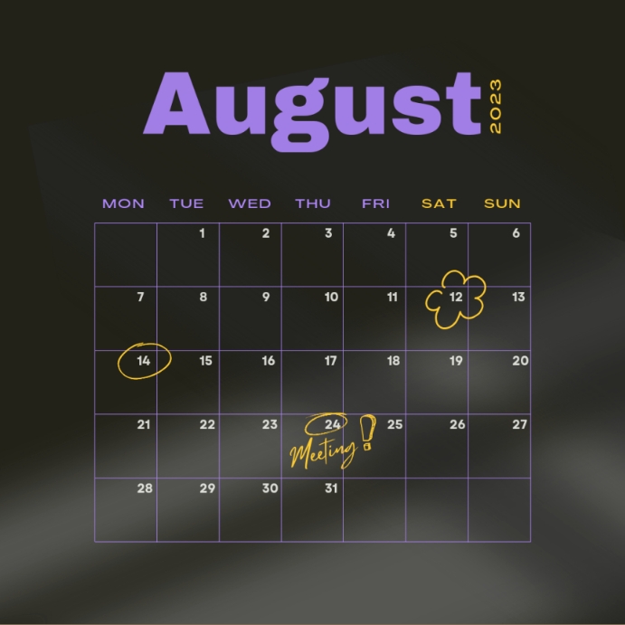 Copy of August background | PosterMyWall