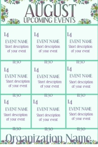 37,390+ August Event Calendar Customizable Design Templates | PosterMyWall