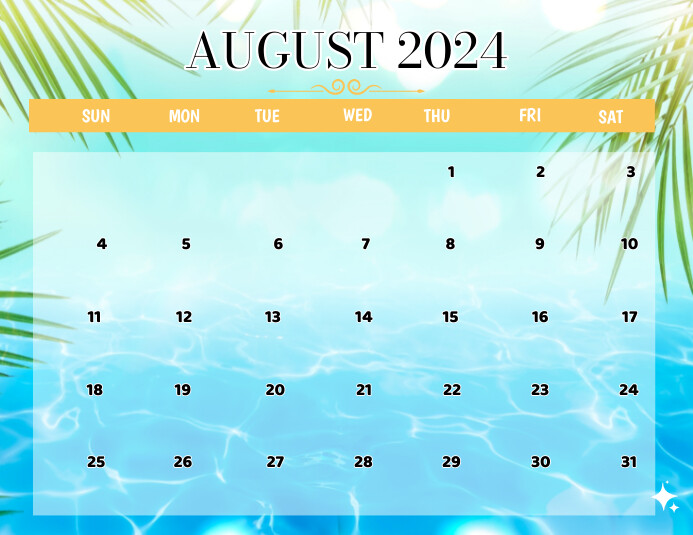 august calendar Templat | PosterMyWall
