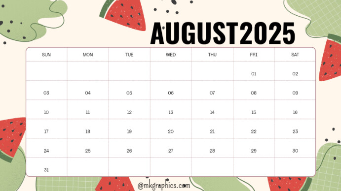 August Template | PosterMyWall