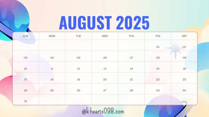 August Template | PosterMyWall