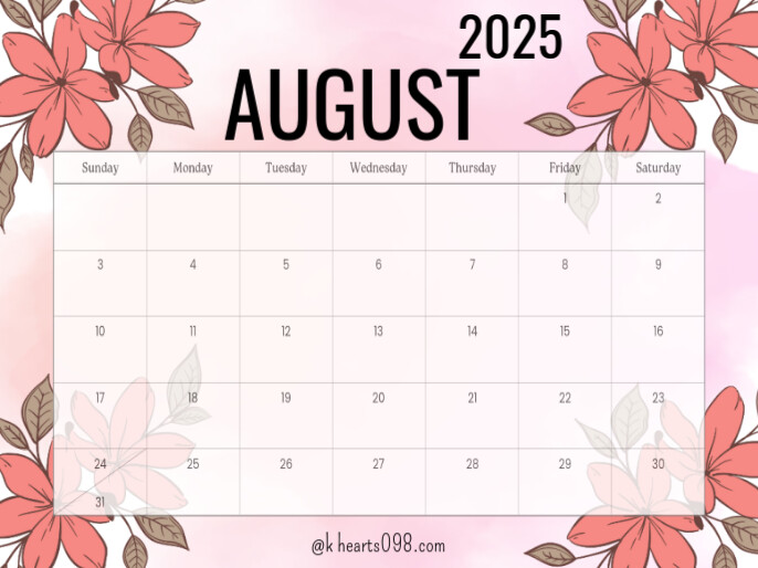 August Template | PosterMyWall