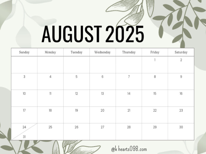 August Template | PosterMyWall