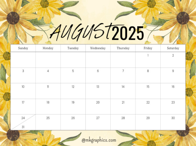 August Template | PosterMyWall
