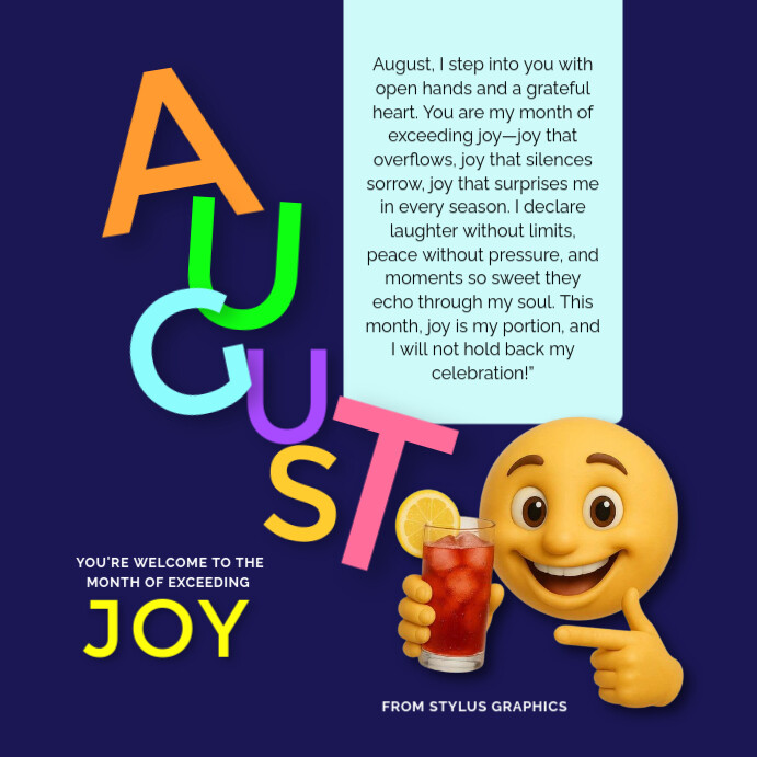 Plantilla de August | PosterMyWall