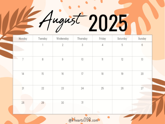 August Template | PosterMyWall