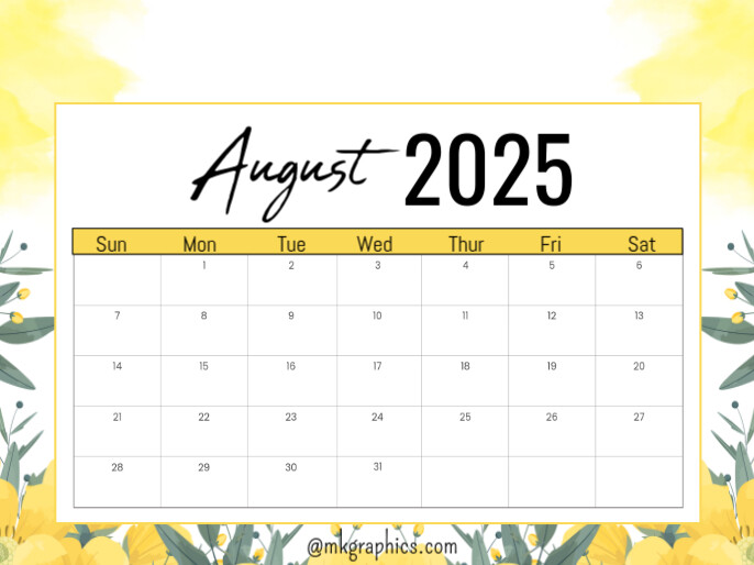August Template | PosterMyWall