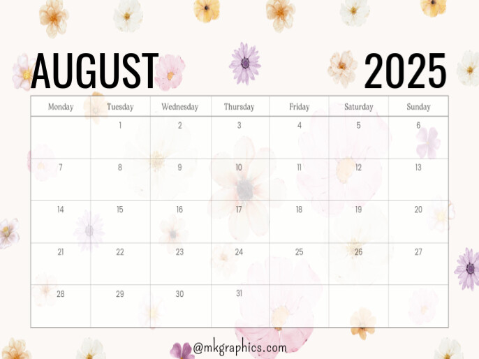 August Template | PosterMyWall