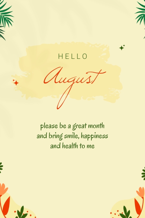 August Template | PosterMyWall