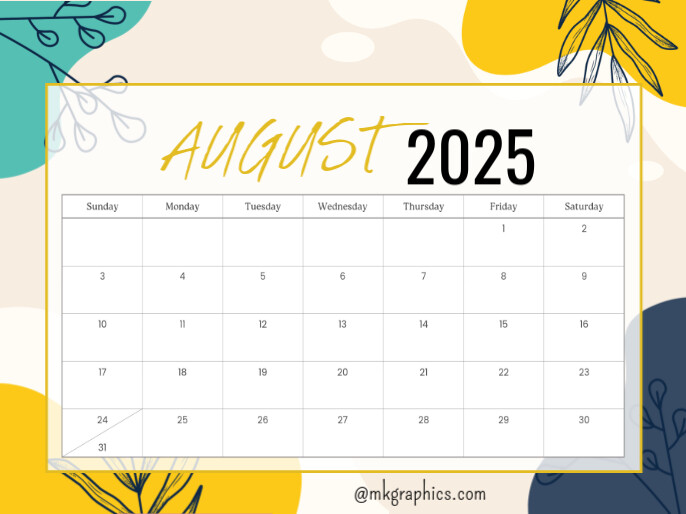 August Template | PosterMyWall
