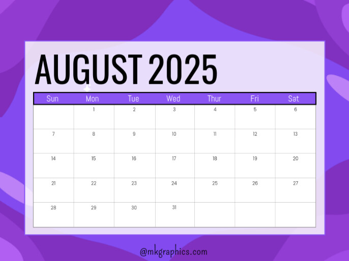 August Template | PosterMyWall