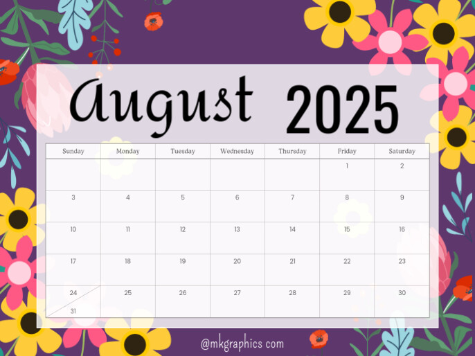 August Template | PosterMyWall