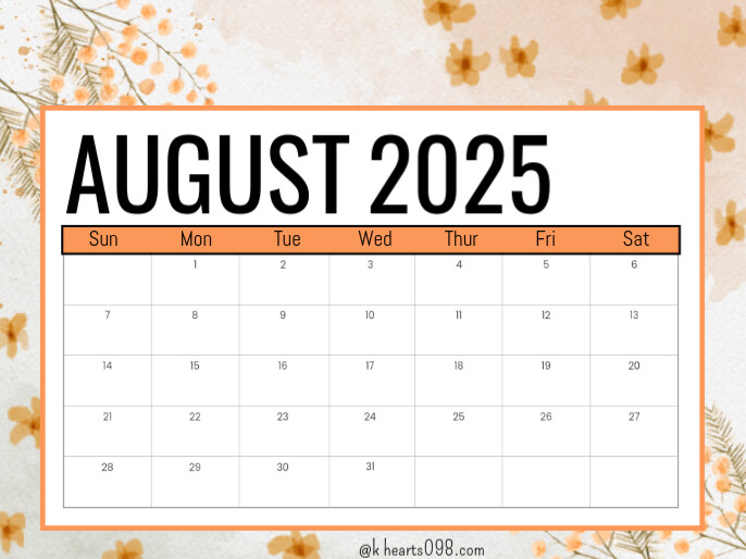 August Template | PosterMyWall