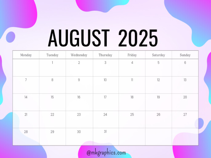 August Template | PosterMyWall