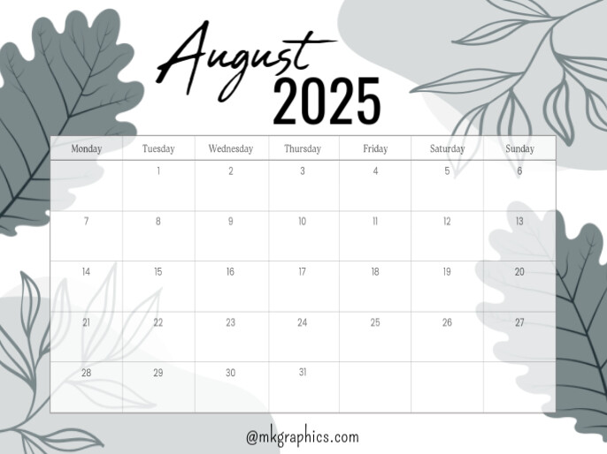 August Template | PosterMyWall