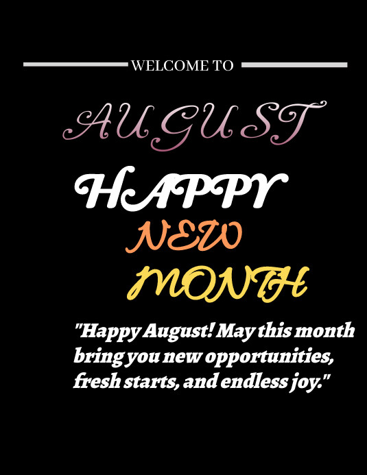 Modèle August Highlights | PosterMyWall