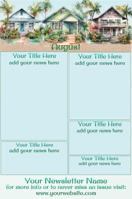 August Newsletter by Paula Template | PosterMyWall