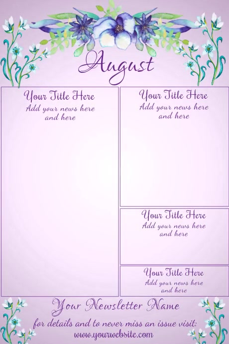 August Newsletter Template | PosterMyWall