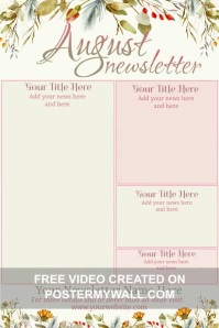 Orange Custom Branded Newsletter Page Template | PosterMyWall