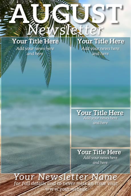 August Newsletter by Paula Template | PosterMyWall