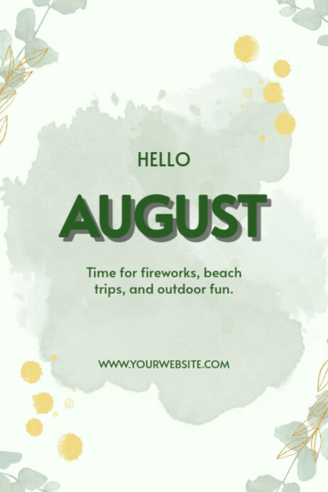 August Poster Design | Welcome August Poster Design For Company Website ...
