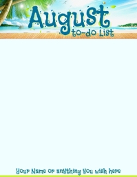August To-Do List Template | PosterMyWall