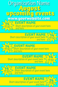 August Upcoming Events Template | PosterMyWall