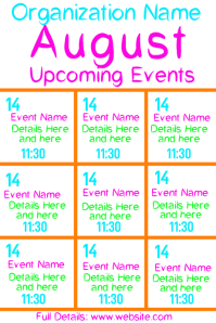 UPCOMING EVENTS FLYER TEMPLATE | PosterMyWall
