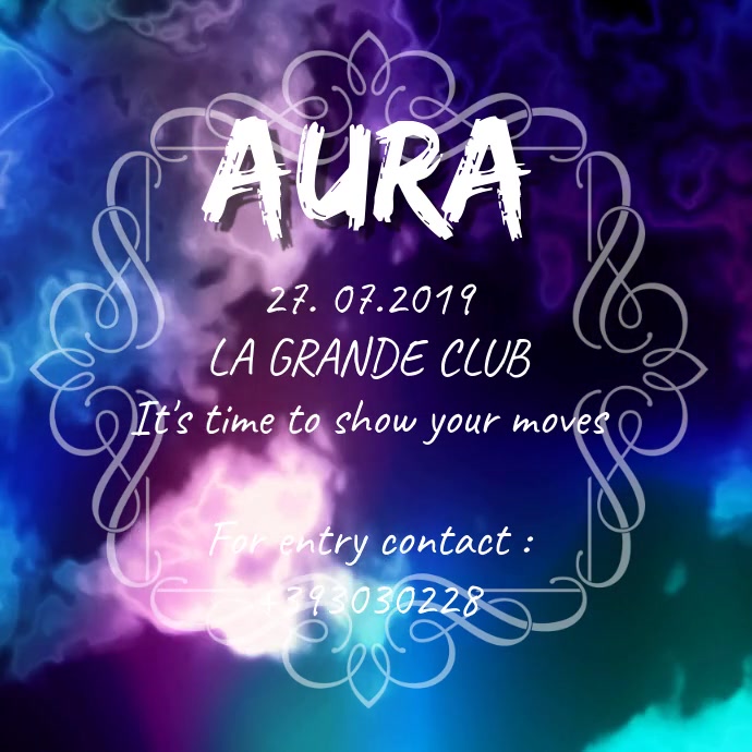 Aura PARTY NIGHT VIDEO Ad Template | PosterMyWall