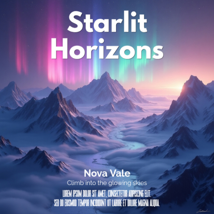 Aurora Peaks Album Cover for Ambient & Psychedelic Music, Cosmic ...