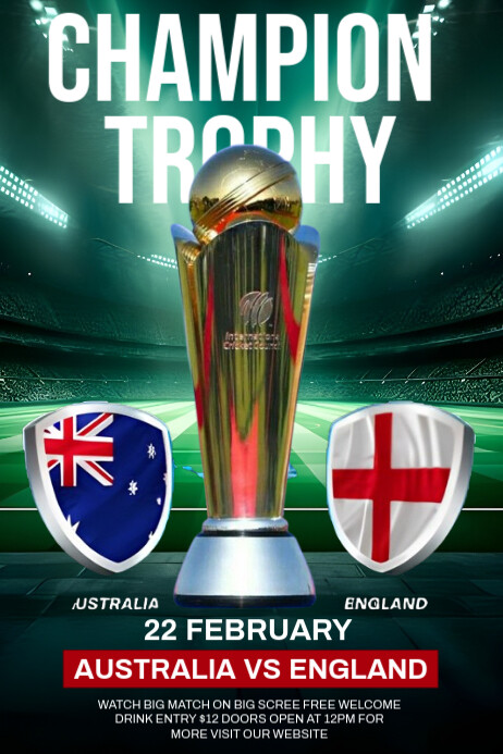 Copy of Australia Vs England Match Poster | PosterMyWall