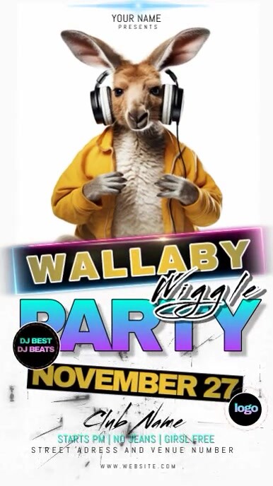 australian CLUB PARTY INVITATION TEMPLATE | PosterMyWall