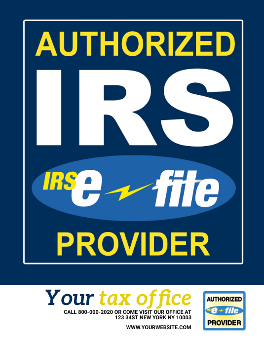 Authorized IRS Provider Flyer | PosterMyWall