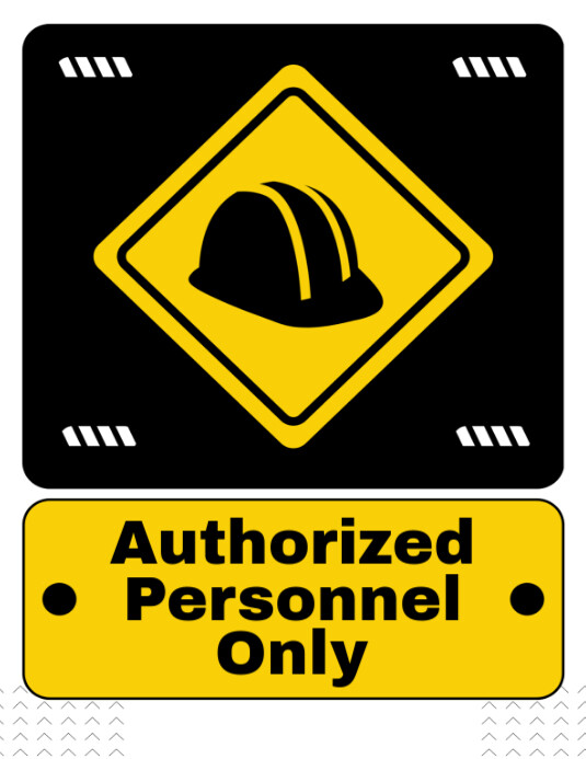 authorized personnel only Template | PosterMyWall